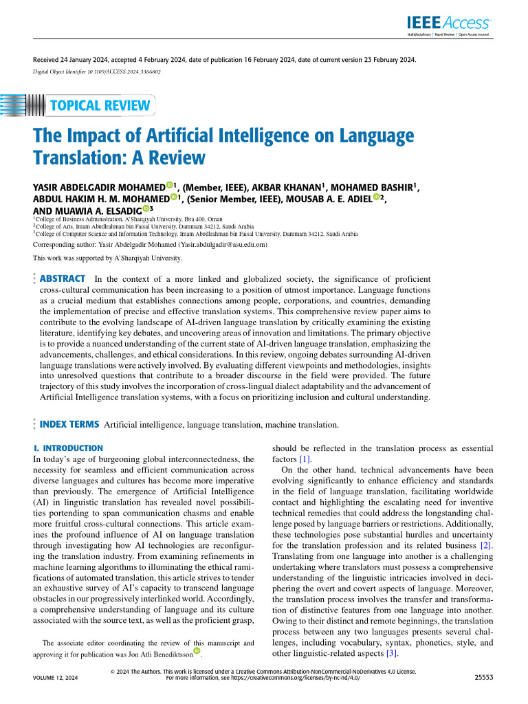 AI's Impact on Language Translation Review | PDF | Artificial ...