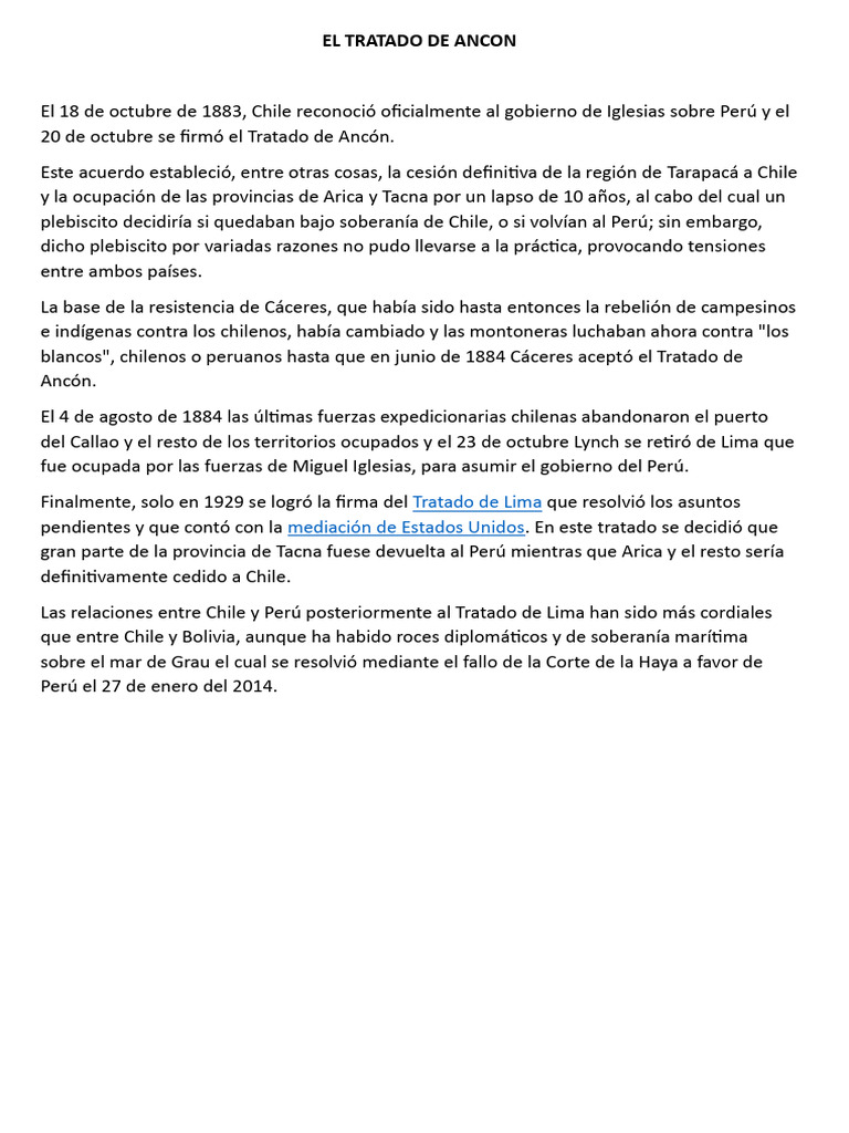El Tratado de Ancon | PDF