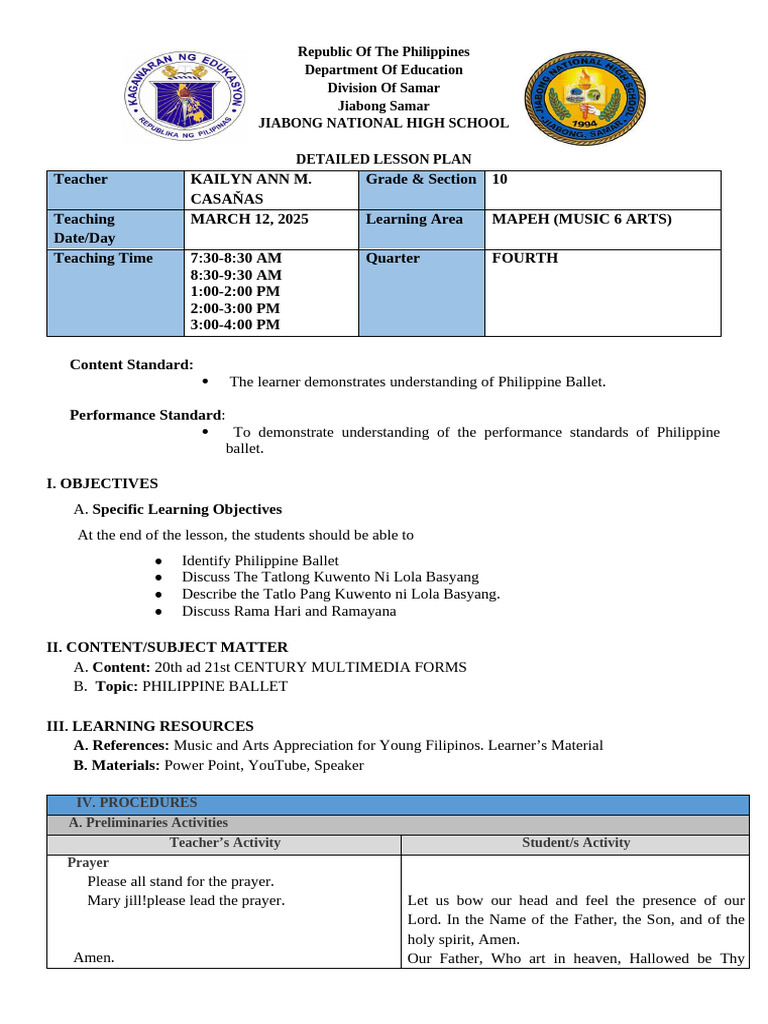 Philippine Opera - LP | PDF | Lord's Prayer | Ballet