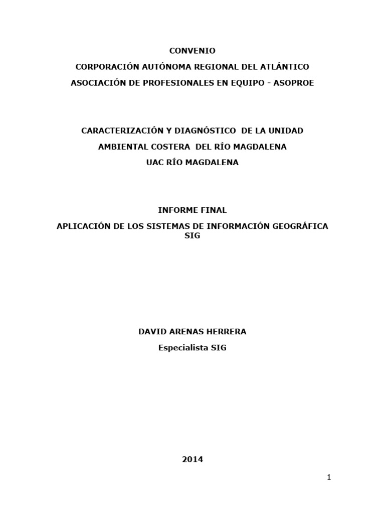 Informe Final Sig | PDF | Sistema de información geográfica | Ciencias de la Tierra