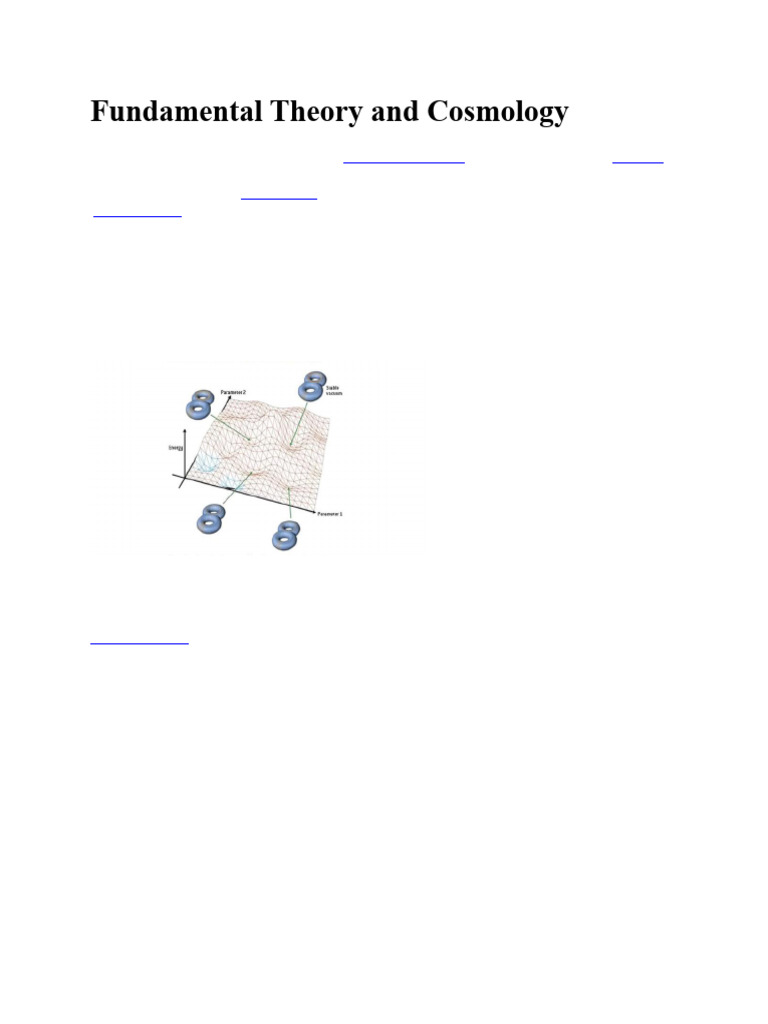 Fundamental Theory and Cosmology | PDF