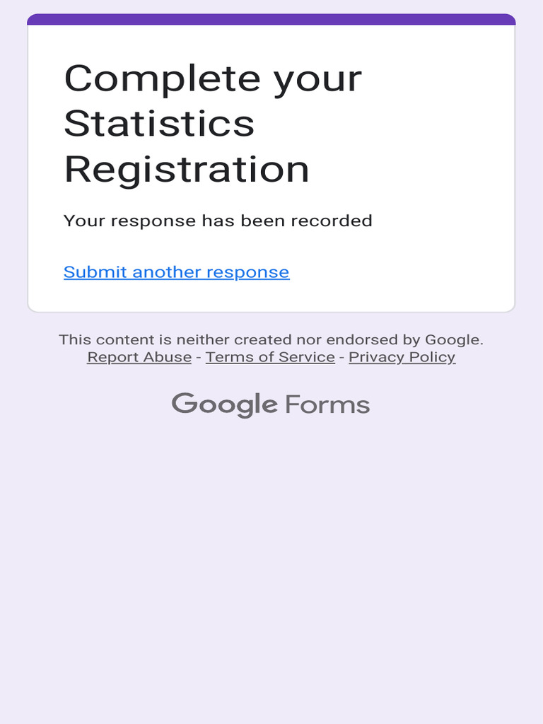 Complete Your Statistics Registration | PDF