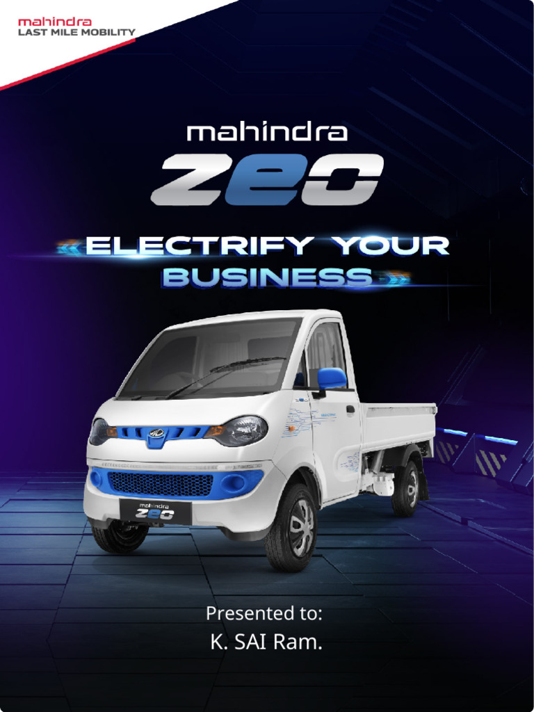 Mahindra LMM-Zeo (English) | PDF