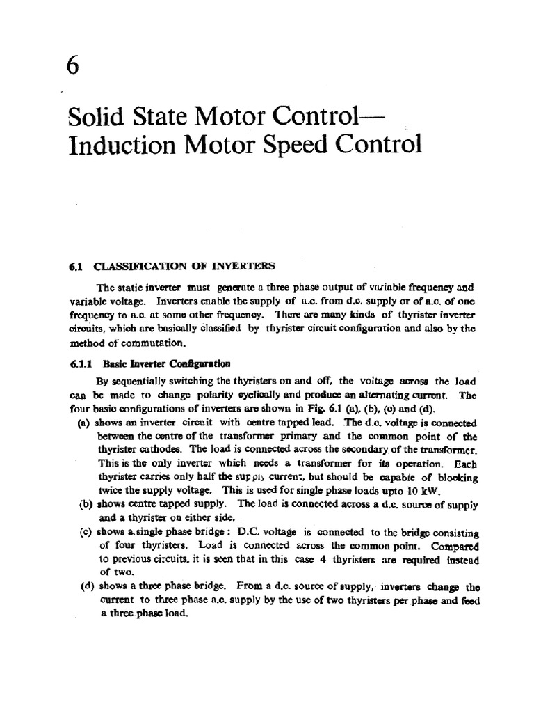 6 Solid State Motor Control Induction Motor Speed Control Pdf