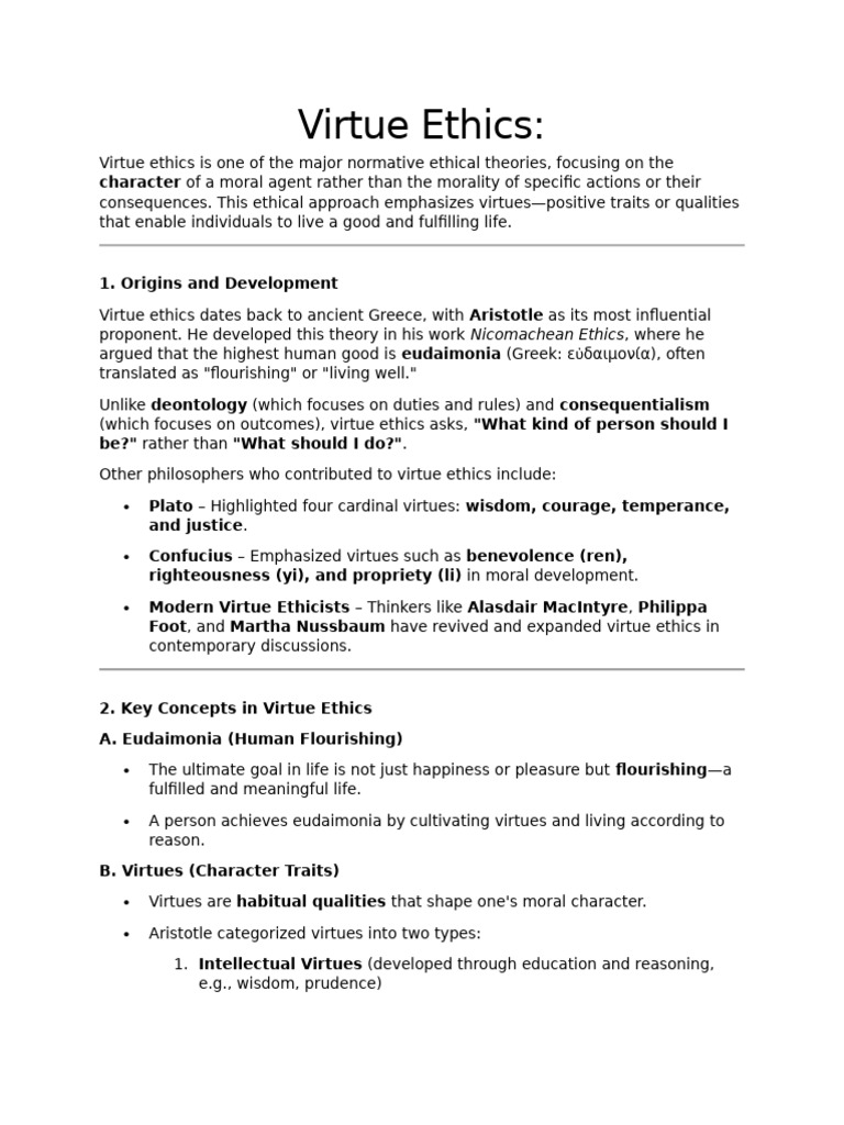 Virtue Ethics and Natural Law Explained | PDF | Virtue Ethics | Natural Law