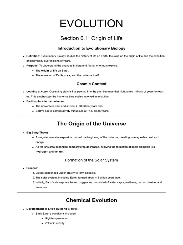 EVOLUTION Class 12th Biology For Neet Too | PDF | Natural Selection | Abiogenesis