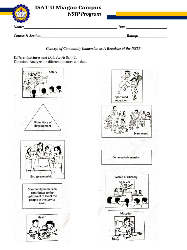 Community Immersion in NSTP Program | PDF