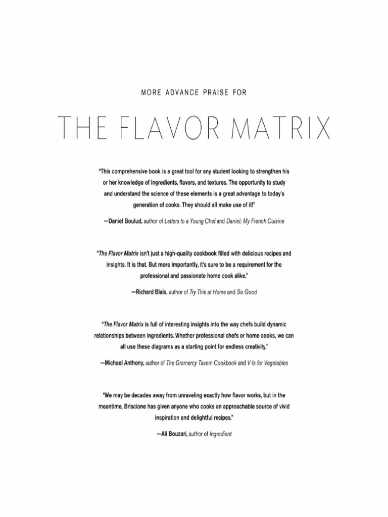 The Flavor Matrix | PDF