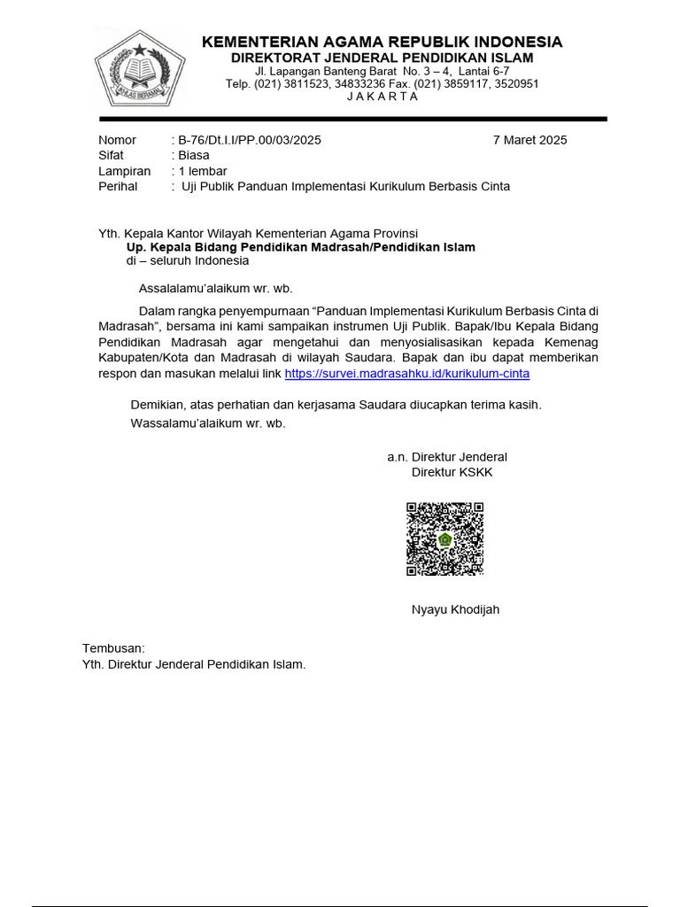 Surat Pengantar Uji Publik KBC - LBH Luas | PDF