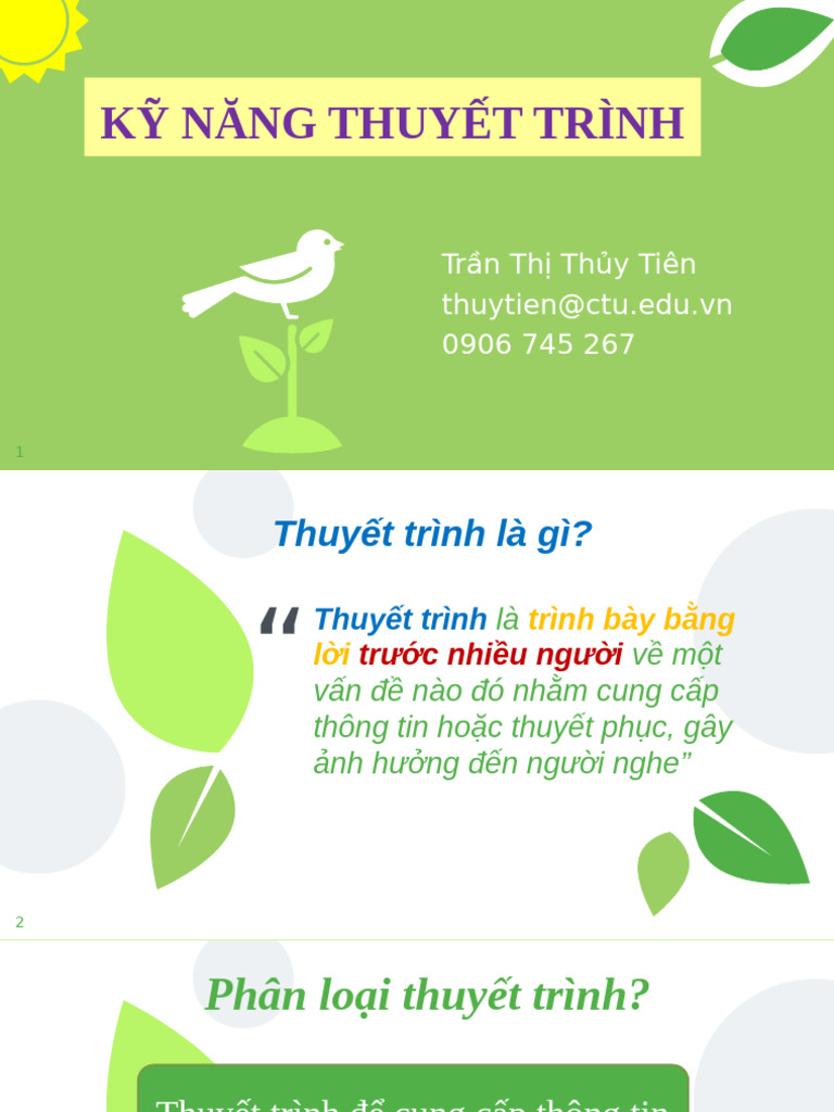 2 Bai Giang Ky Nang Thuyet Trinh 2-2-25 | PDF