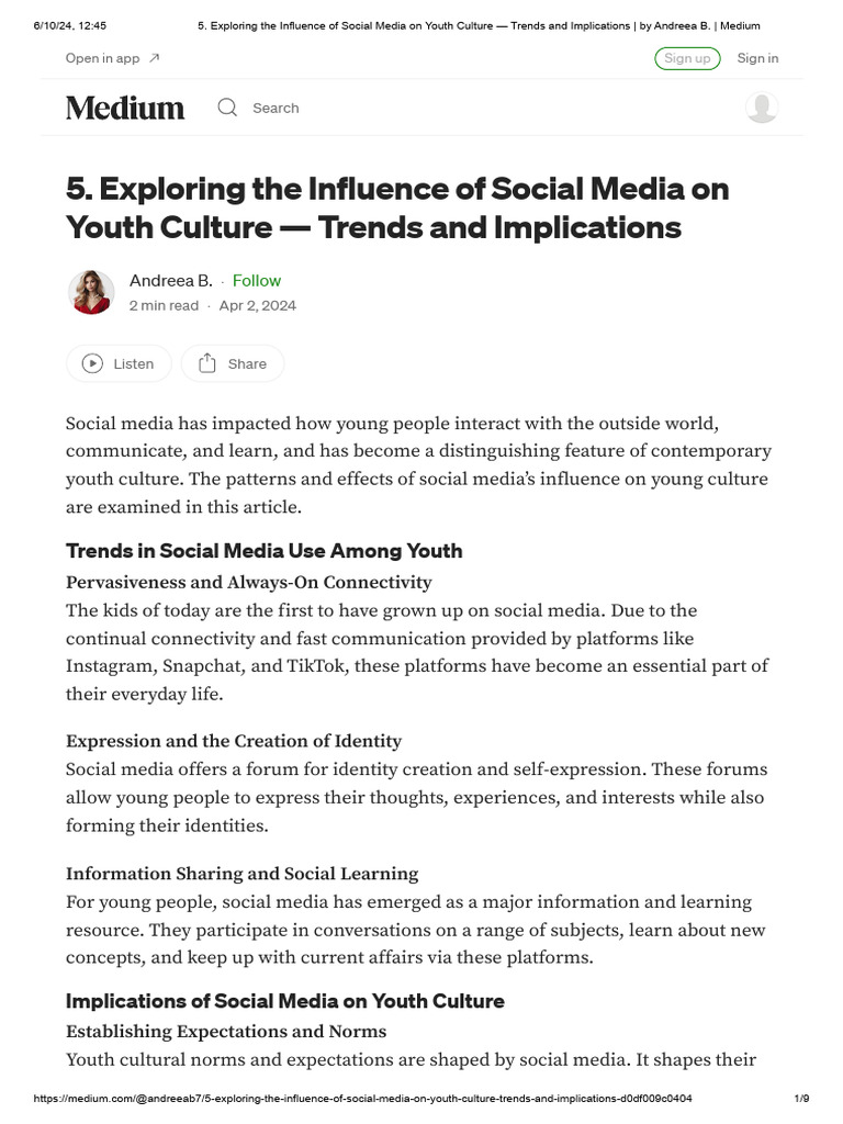 Exploring The Influence of Social Media On Youth Culture Â Trends and ...