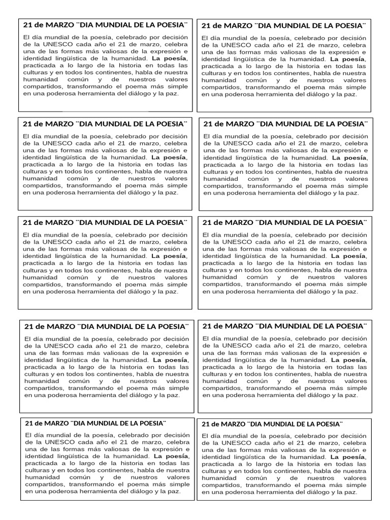 Celebración de la Poesía Argentina | PDF | Poesía | Unesco