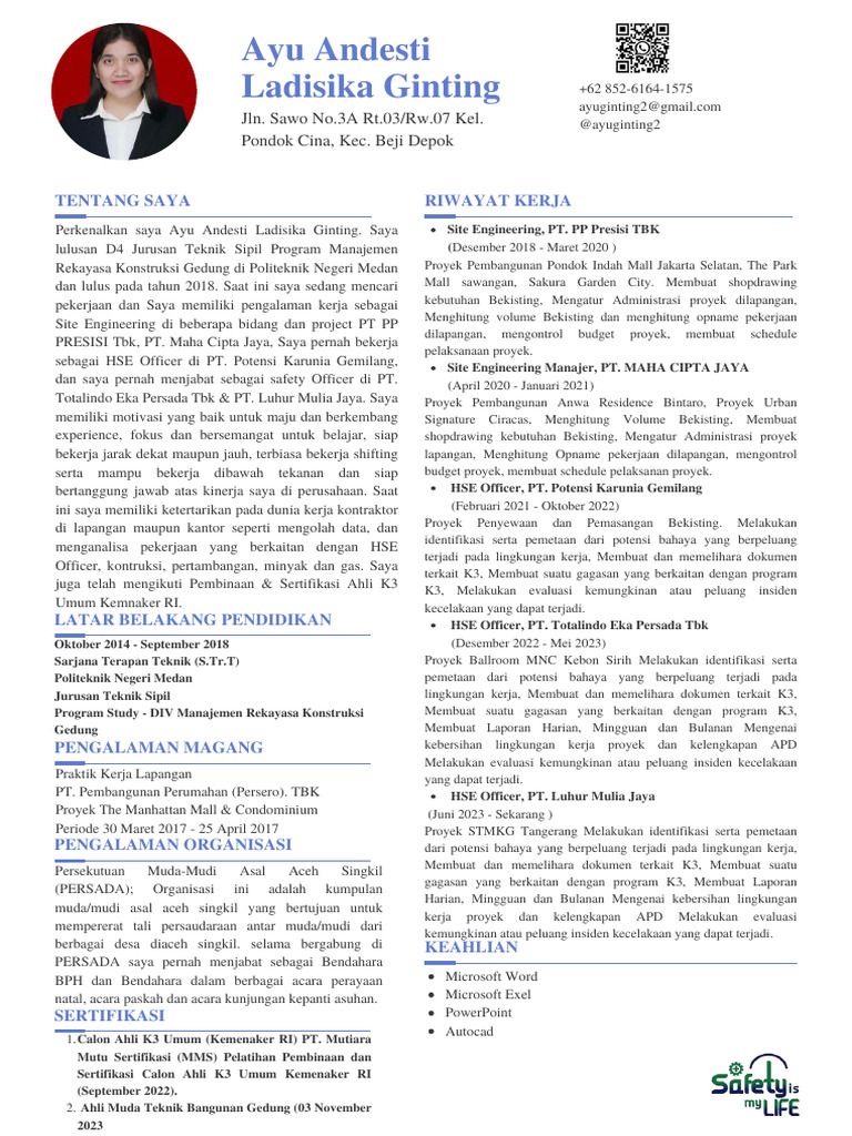 CV. AYU ANDESTI LADISIKA GINTING... | PDF
