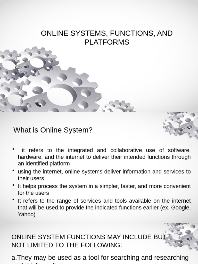 WEEK 2 ONLINE SYSTEMS, FUNCTIONS, AND PLATFORMS | PDF | Security | Computer Security