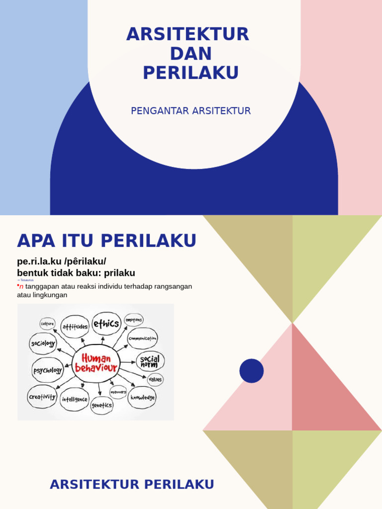 Modul 6 Pengantar Arsitektur - Arsitektur Dan Perilaku | PDF