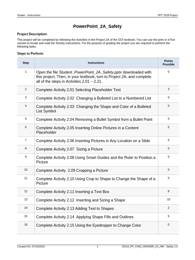 PowerPoint 2A Safety Instructions | PDF | Microsoft Power Point | Software