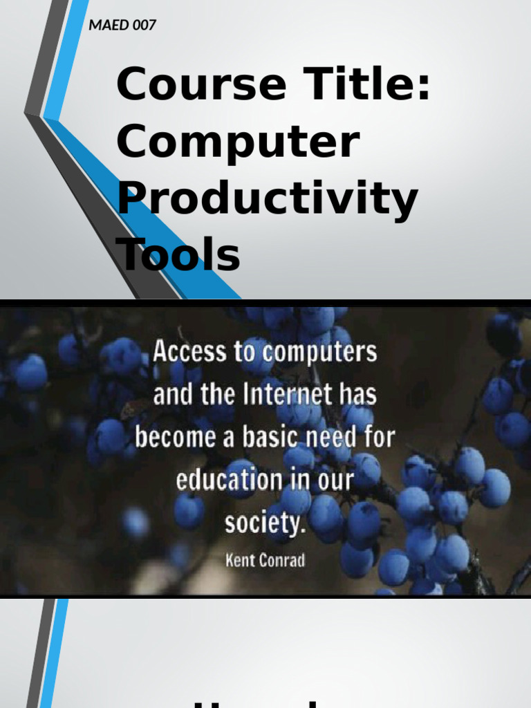 computer productivity tools | PDF