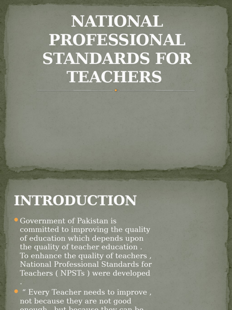 National Standards for Teacher Quality | PDF | Educational Technology ...
