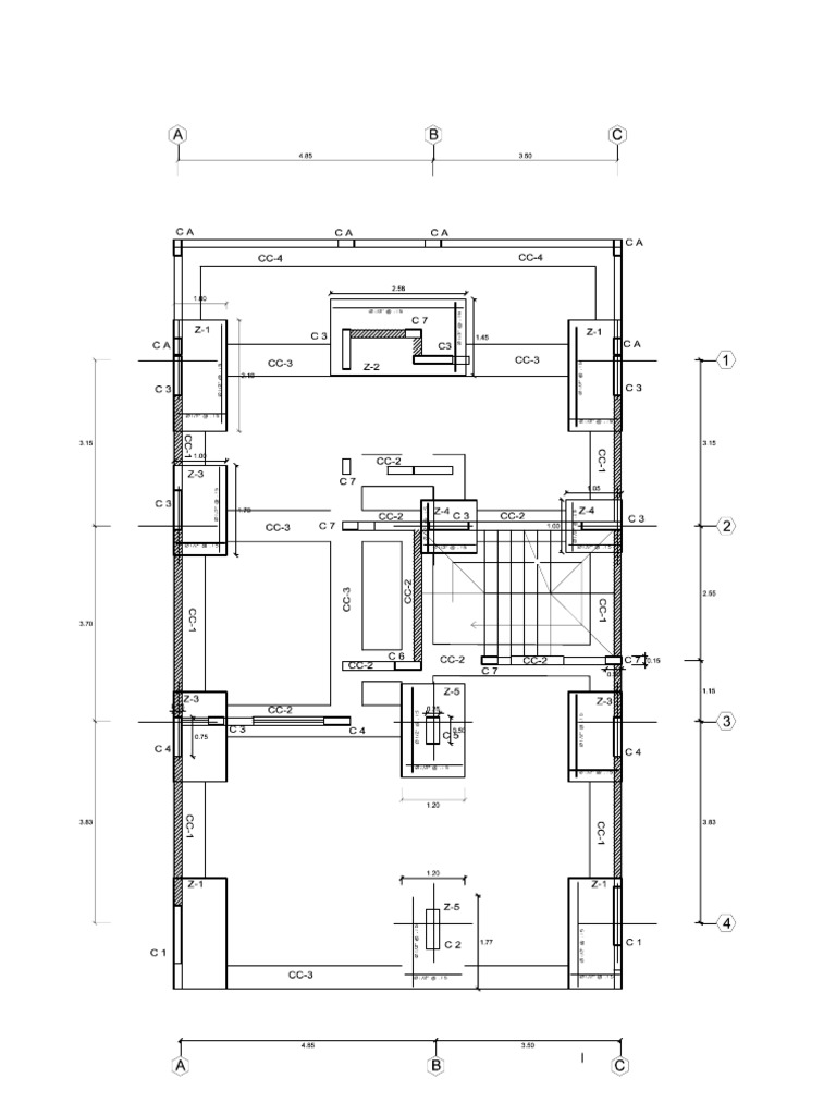Plano Estructural Model (1)2222 | PDF