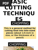French Knife Cuts Explained | PDF | Cooking | Food And Drink Preparation