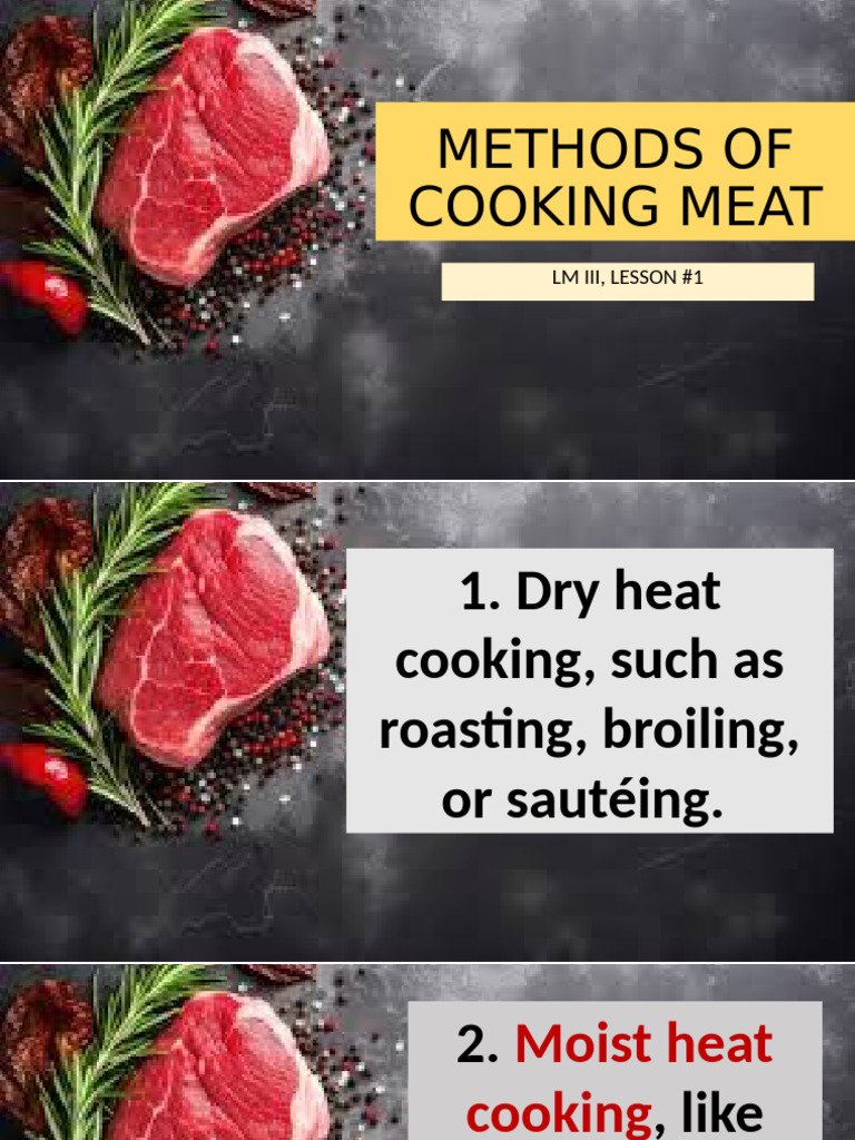 Methods of Cooking Meat | PDF | Grilling | Cooking