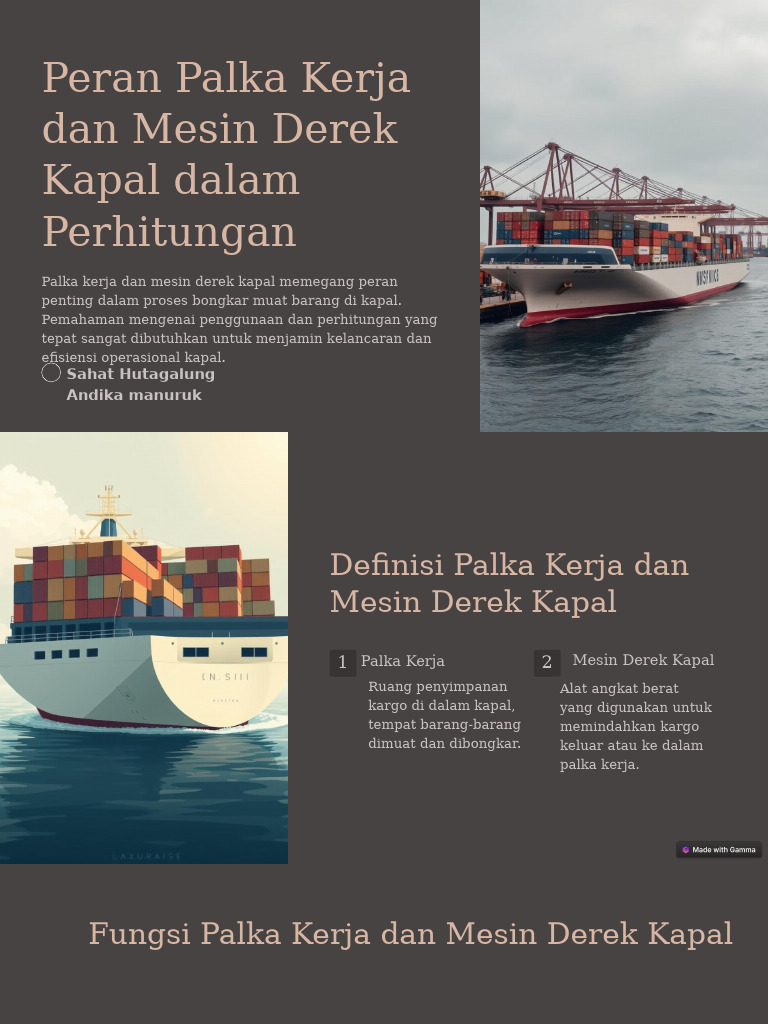 Peran Palka Kerja Dan Mesin Derek Kapal Dalam Perhitungan | PDF