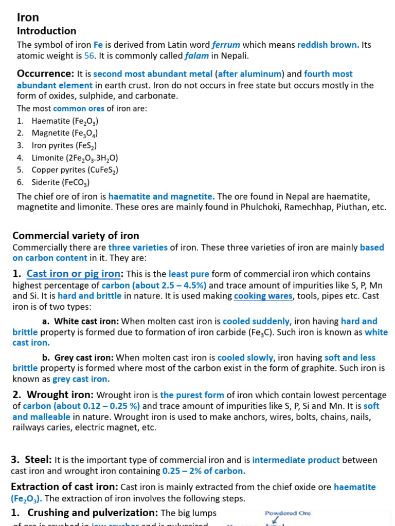 Iron | PDF | Steel | Iron