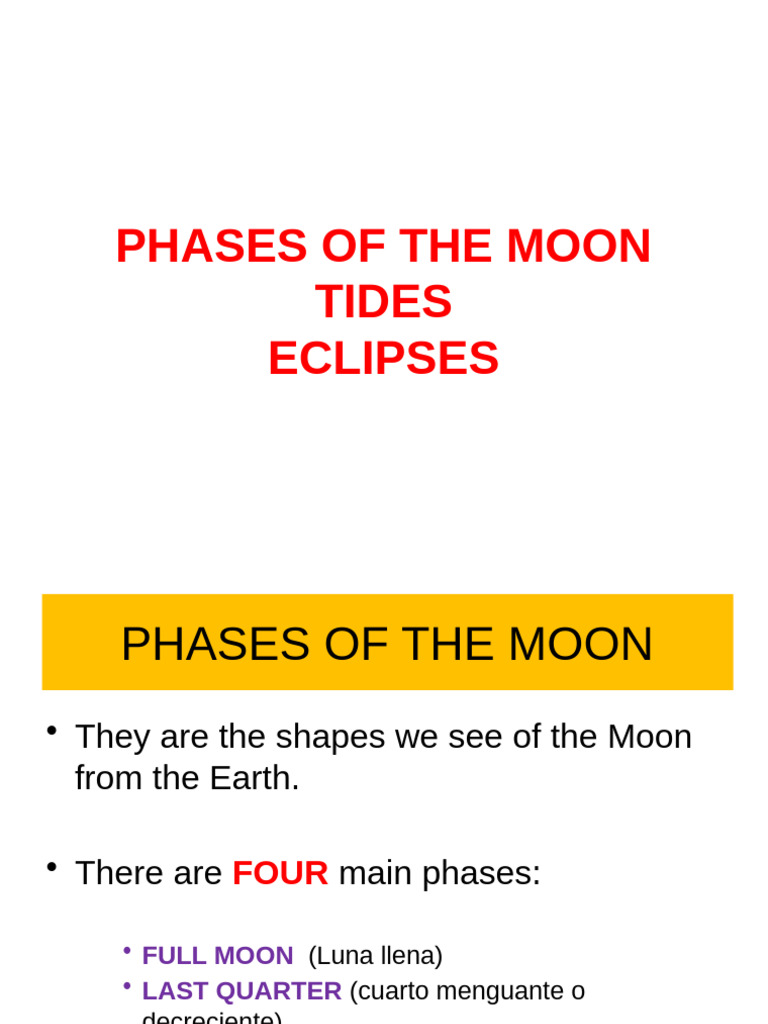 Phases Tides Eclipses | PDF
