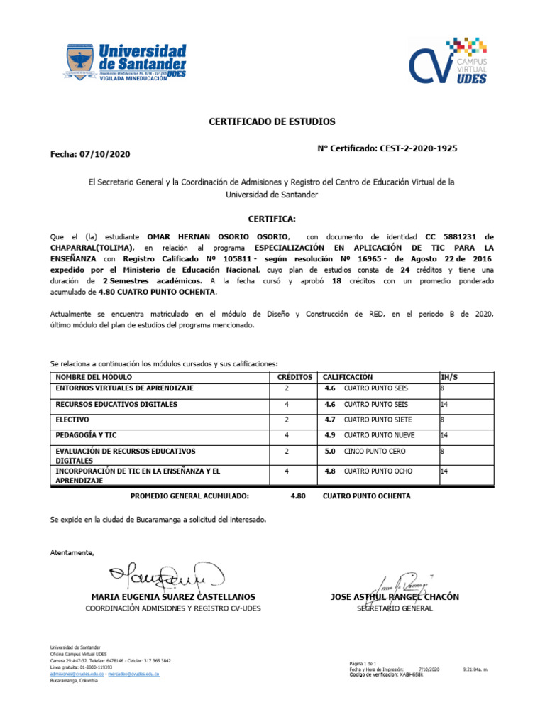 Osorio Osorio Omar Hernan 1 | PDF | Teoría de la educación | Pedagogía