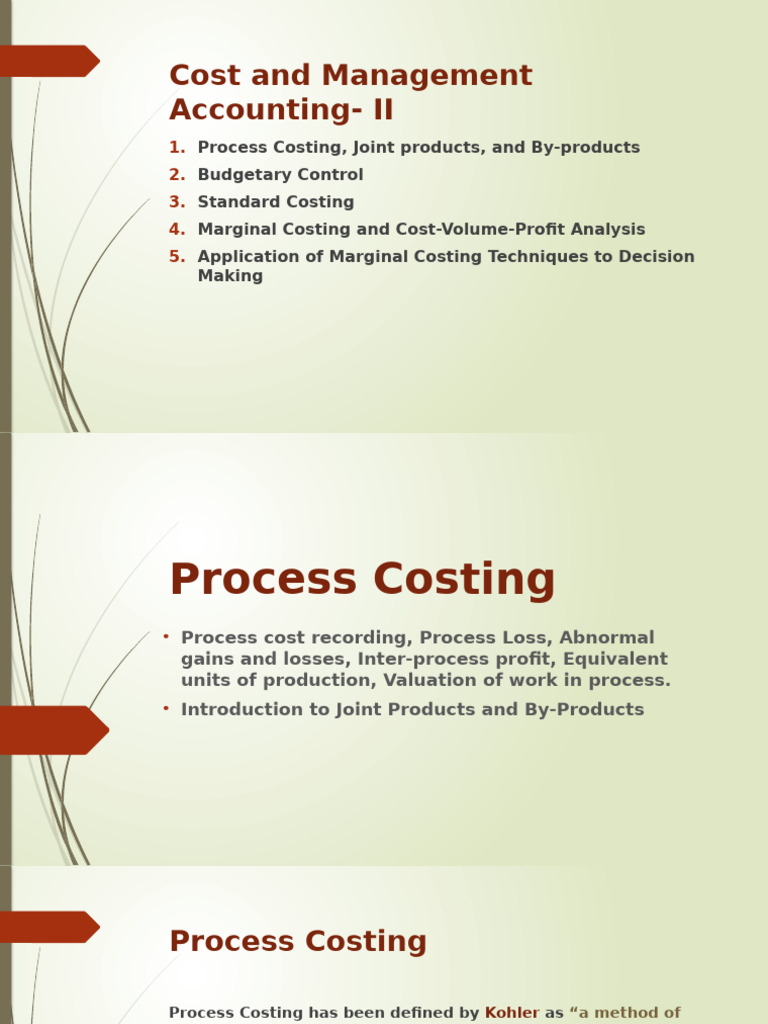 Introduction to Process Costing | PDF | Cost | Profit (Economics)