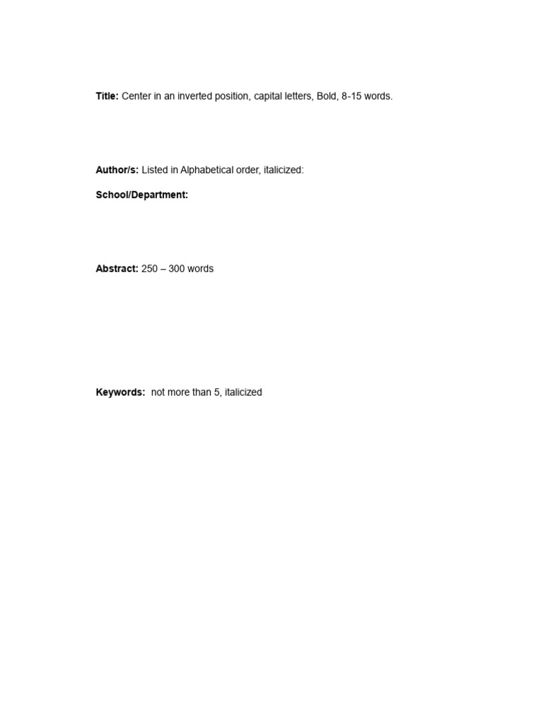 Imrad Template | PDF