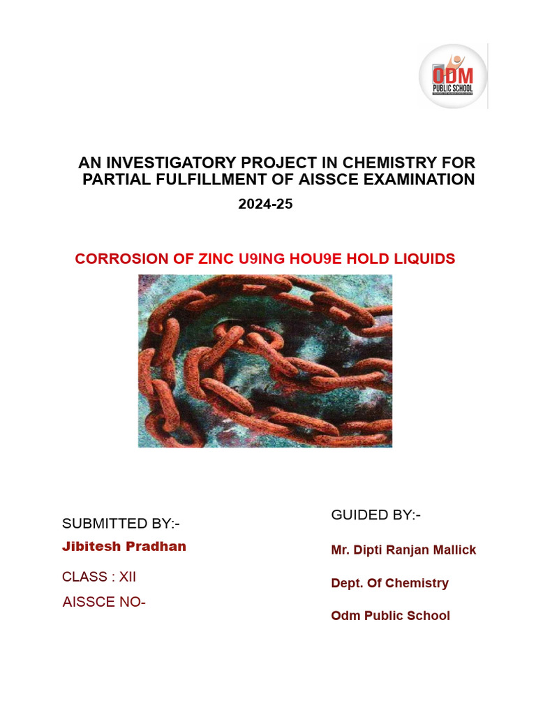 chem(p0000) | PDF | Corrosion | Rust