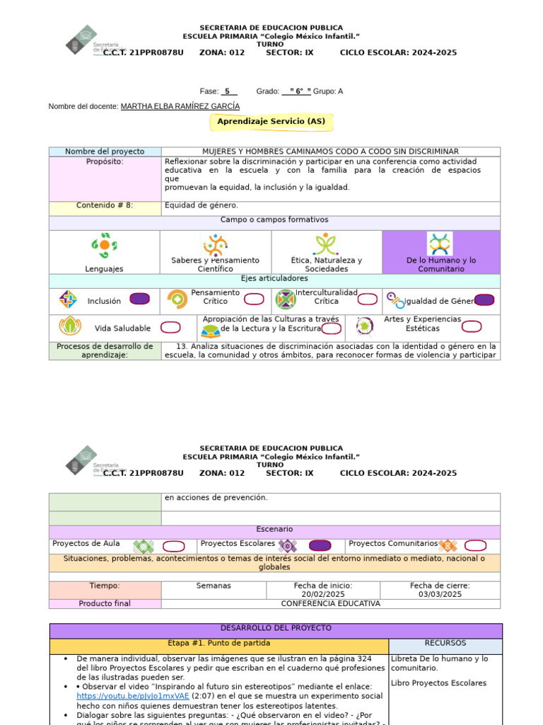 Mujeres y Hombres Caminamos | PDF | Escuelas | Discriminación