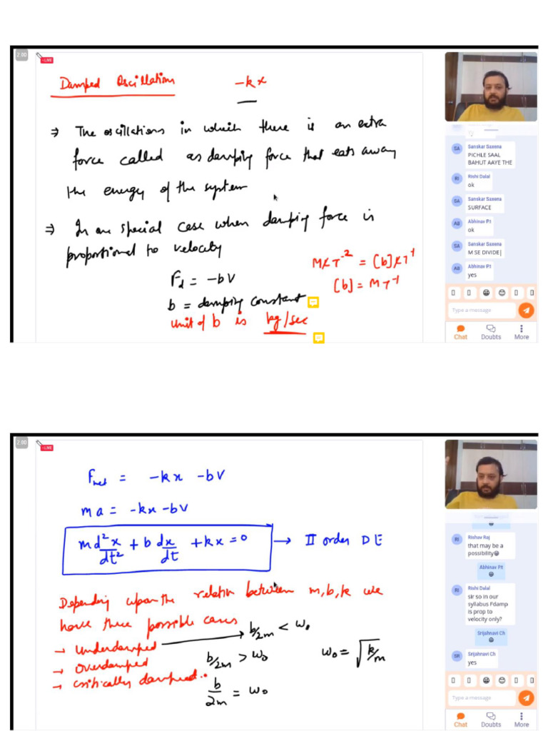 Damped Oscillations | PDF