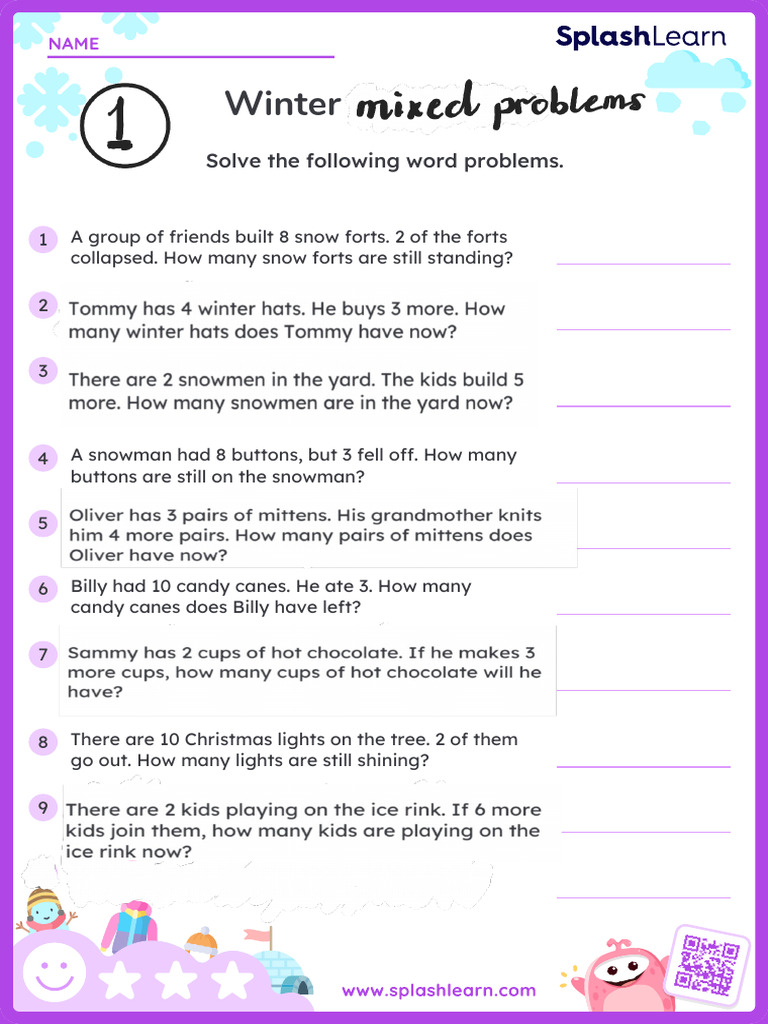 KG2 Mixed Word Problems 2 | PDF