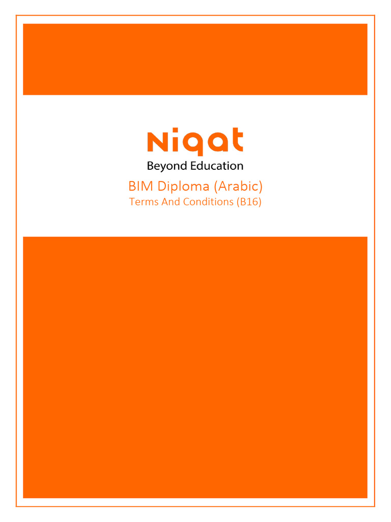 BIM Diploma (Arabic) : Terms and Conditions (B16) | PDF