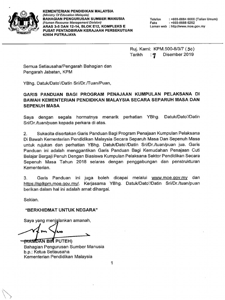 GP - Program - Penajaan - Kumpulan - Pelaksana - KPM | PDF