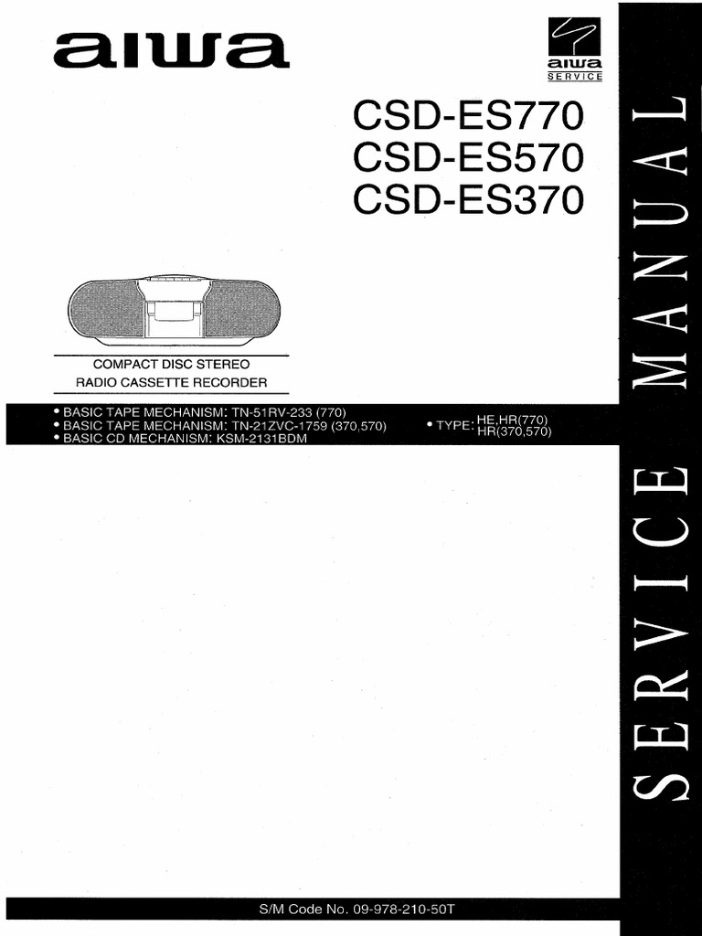 Aiwa CSD Es370 CSD Es570 CSD Es770 | PDF
