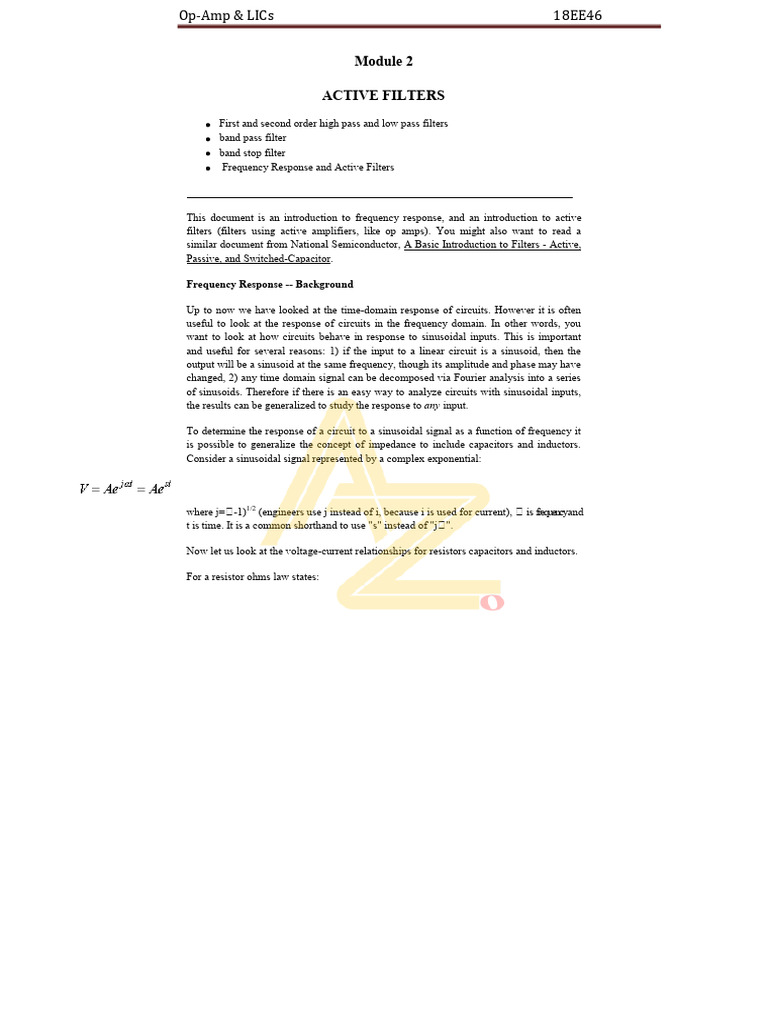 Lic Mod2@Azdocuments - in | PDF | Electronic Filter | Electrical Impedance
