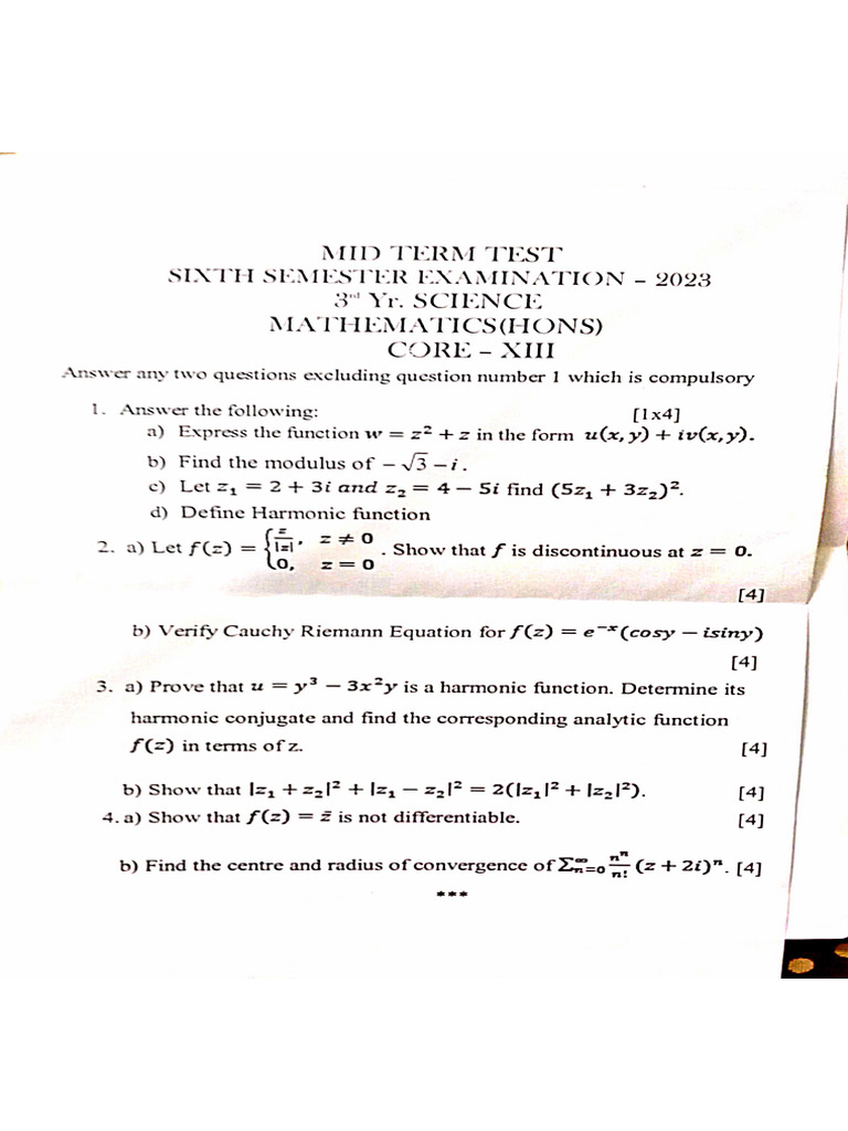 6th Sem Previous Year Papers | PDF