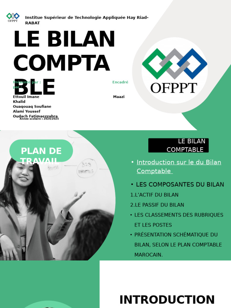 Présentation du Bilan Comptable | PDF | Bilan comptable | Comptabilité ...