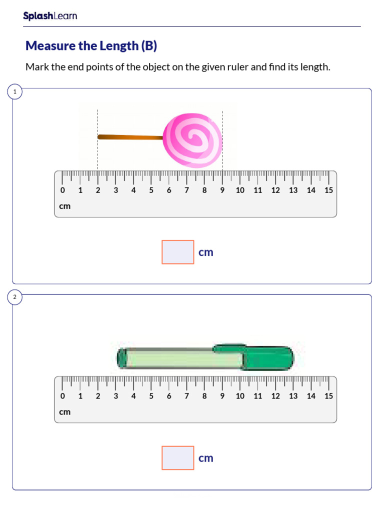 Measure Length Using Ruler Worksheet | PDF