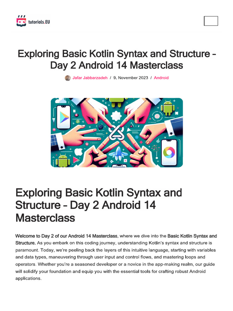 Kotlin Week 1 | PDF