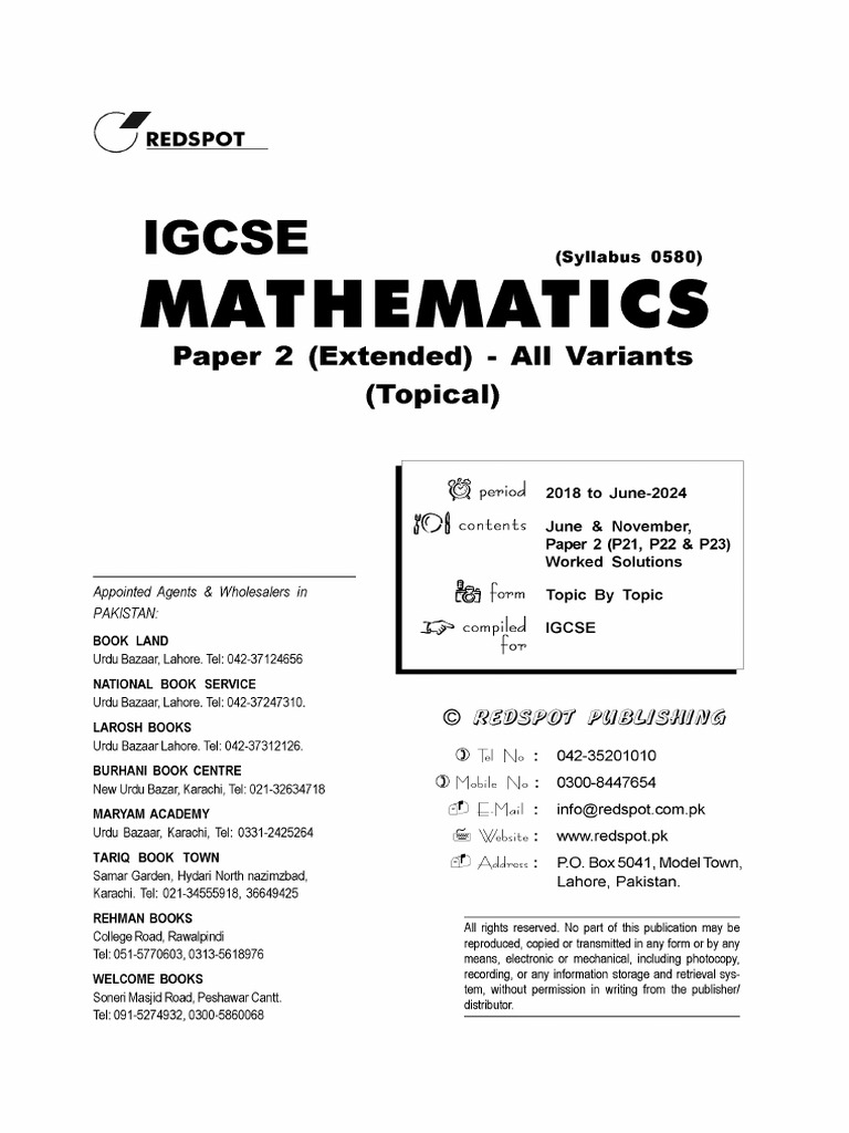 IGCSE Math P2 | PDF