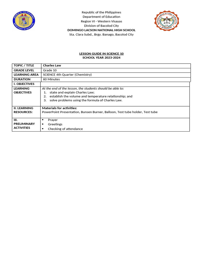 Charles Law LP | PDF | Learning | Cognition