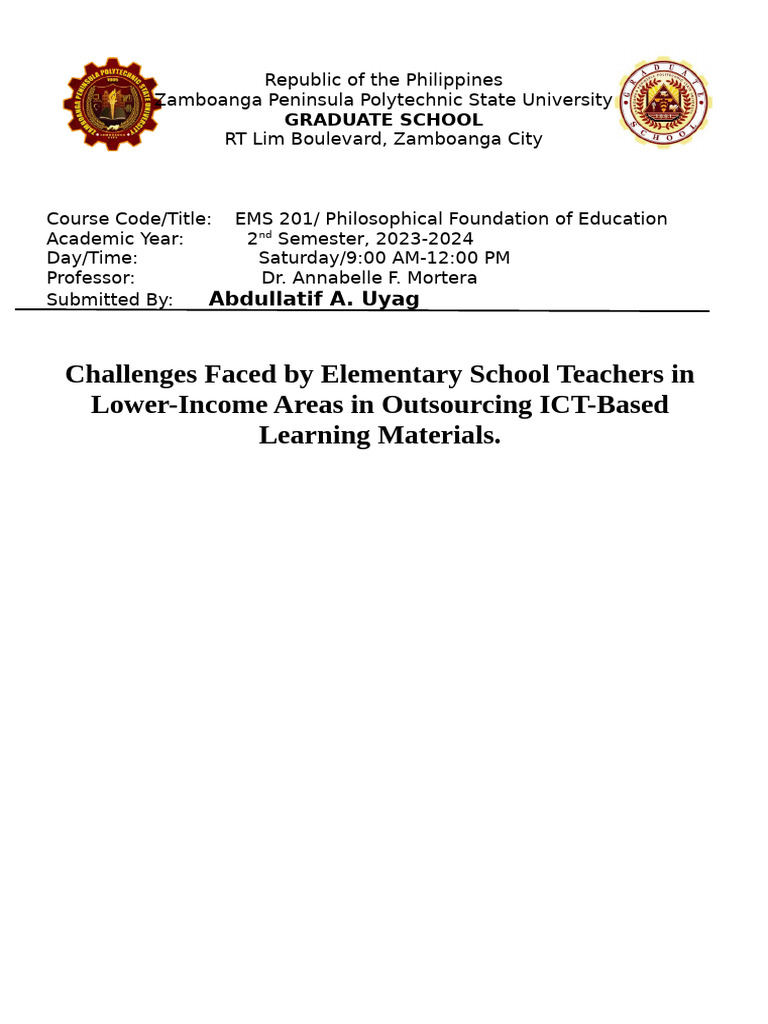 Challenges in ICT for Low-Income Schools | PDF