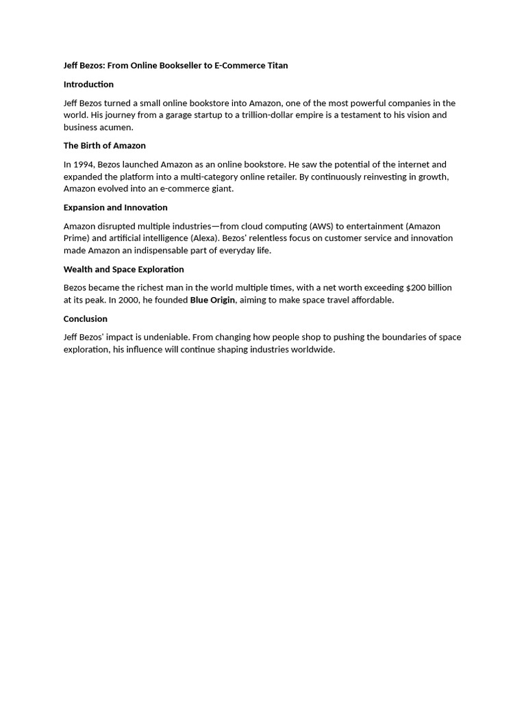Jeff Bezos | PDF