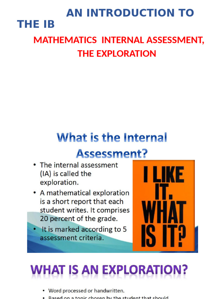Introduction To The Mathematical Internal Assessment | PDF | Mathematics