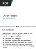 Law of Persons Chapter 1 Notes | PDF | Precedent | Common Law