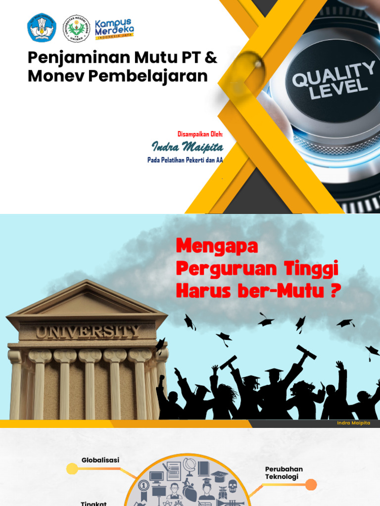 Penjaminan Mutu PT Dan Monev Pembelajaran-AA-IAKR-24 April 2024-pESERTA | PDF